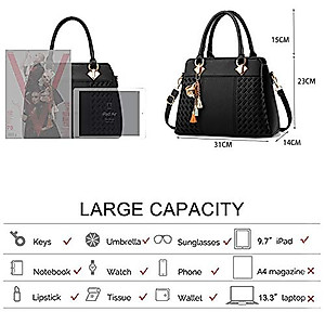 Women Purses Satchel Handbags Ladies Designer Top Handle Tote Bag PU Leather Bag Pink