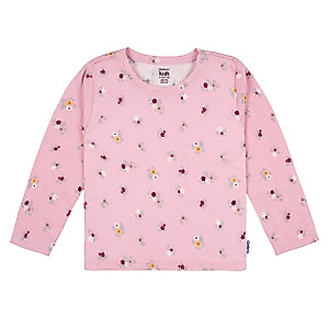 Gerber Baby Girls Toddler 2 Piece Overall Dress Set, Purple Floral, 4T