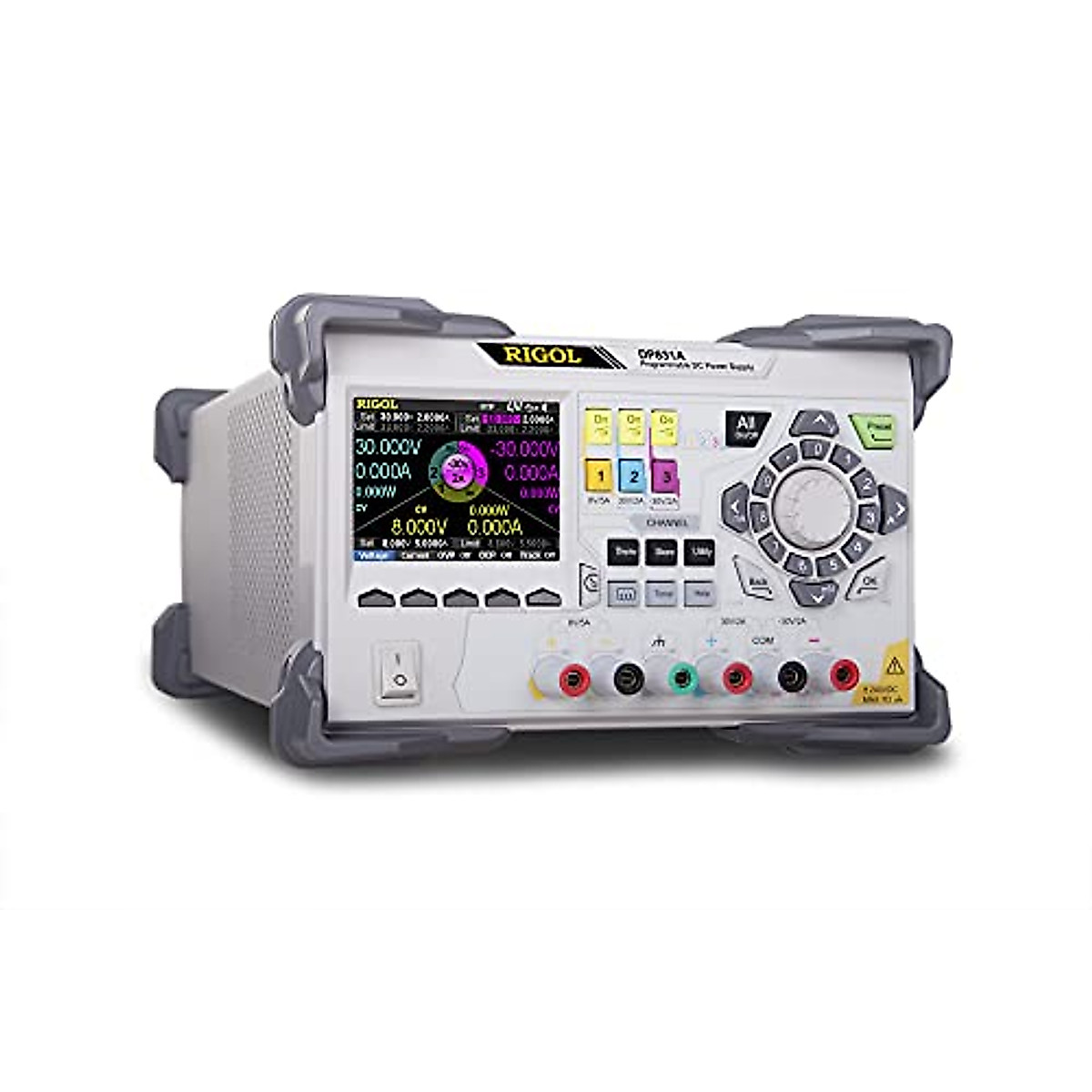 Rigol DP831A Programmable Linear Dc Power Supply,3 Channels,160W Total Power,Maximum Output Range 8V/5A || 30V/2A, 30V/2A