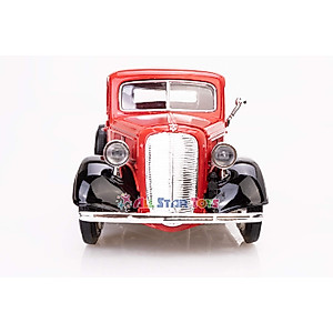 1937 Ford Pick Up Truck, Red With Black - Showcasts 73233 - 1/24 Scale Diecast Model Car by Motor Max
