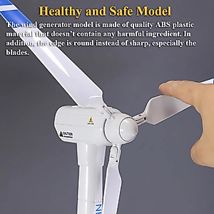 NEXTAKE Wind Turbine Model, 16.53 Inch Large Size Wind Generator Model Windmill Toy Science Kit STEM Experiment Kit with Wind-up Rotatable Blades