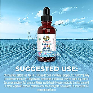 Kids Probiotic Drops & Kids Elderberry Drops by MaryRuth’s | USDA Organic Liquid Oral Probiotics for Digestive Health for Kids Ages 4+ | Gut Health, Immune Support, Overall Health for Ages 4+