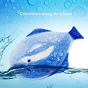 HPYNPES 2 Pack Ceramic Spoon Rest for Stove Top,Spoon Holder for Kitchen Counter, Large Size Spoon Rest for Kitchen Stove Top,Dishwasher Safe,5.3 Inches