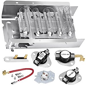 279838 Dryer Heating Element for Whirlpool Maytag Centennial Dryer Parts Kenmore 70 80 Series Model 110 Roper Amana Dryer Heating Element Ned4655ew1 W10724237 8565582 3403585 AP3094254