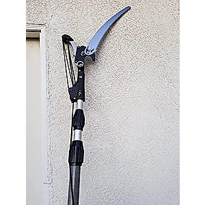 Universal Type Saw Blade, Compare the Holes on the Picture of the Blade and Your Pruner Pole and See if They Can Match Up, Pole Pruner Blade Replacement, Razor-Sharp Curved Blade Saw, Steel Blade with High Hardness and Sharpness, 15.5 inches Length