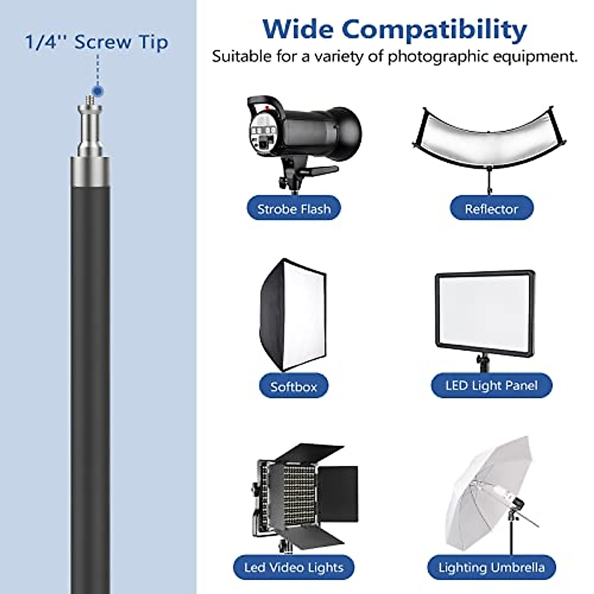 13ft Heavy Duty Light Stand Photography, Sdfghj Air Cushioned 13'/160inch/400cm Sky High Tripod Lighting Stand with Case for Gimbal Stabilizer Video Camera Sports Shooting Studio LED Ring Light Flash