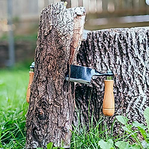 Felled Draw Shave Knife – 10in Straight Draw Knife Straight Draw Shave Tool Woodworking Debarking Hand Tool