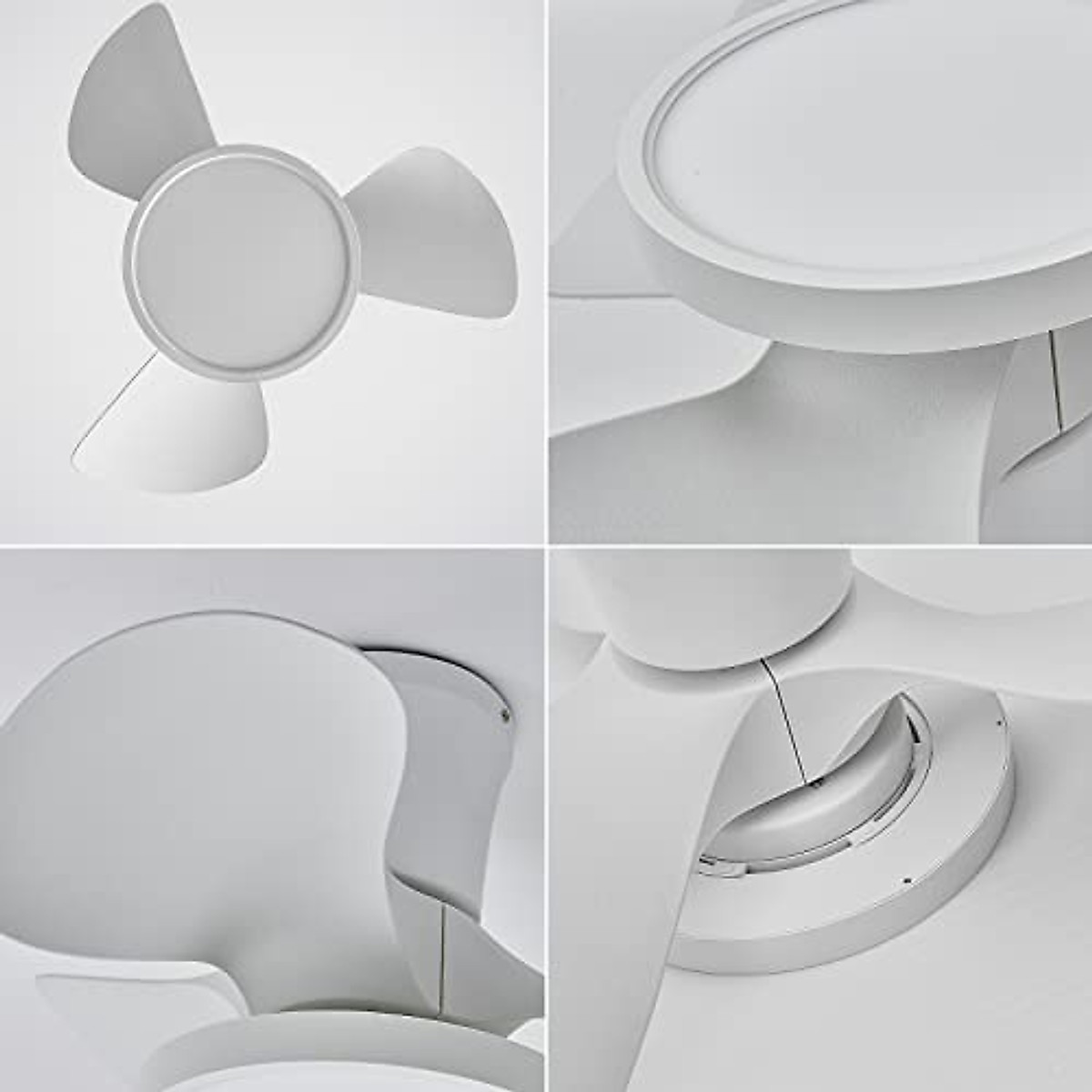 ocioc Quiet Ceiling Fan with LED Light 22 inch Large Air Volume Remote Control for Kitchen Bedroom Dining Room Patio