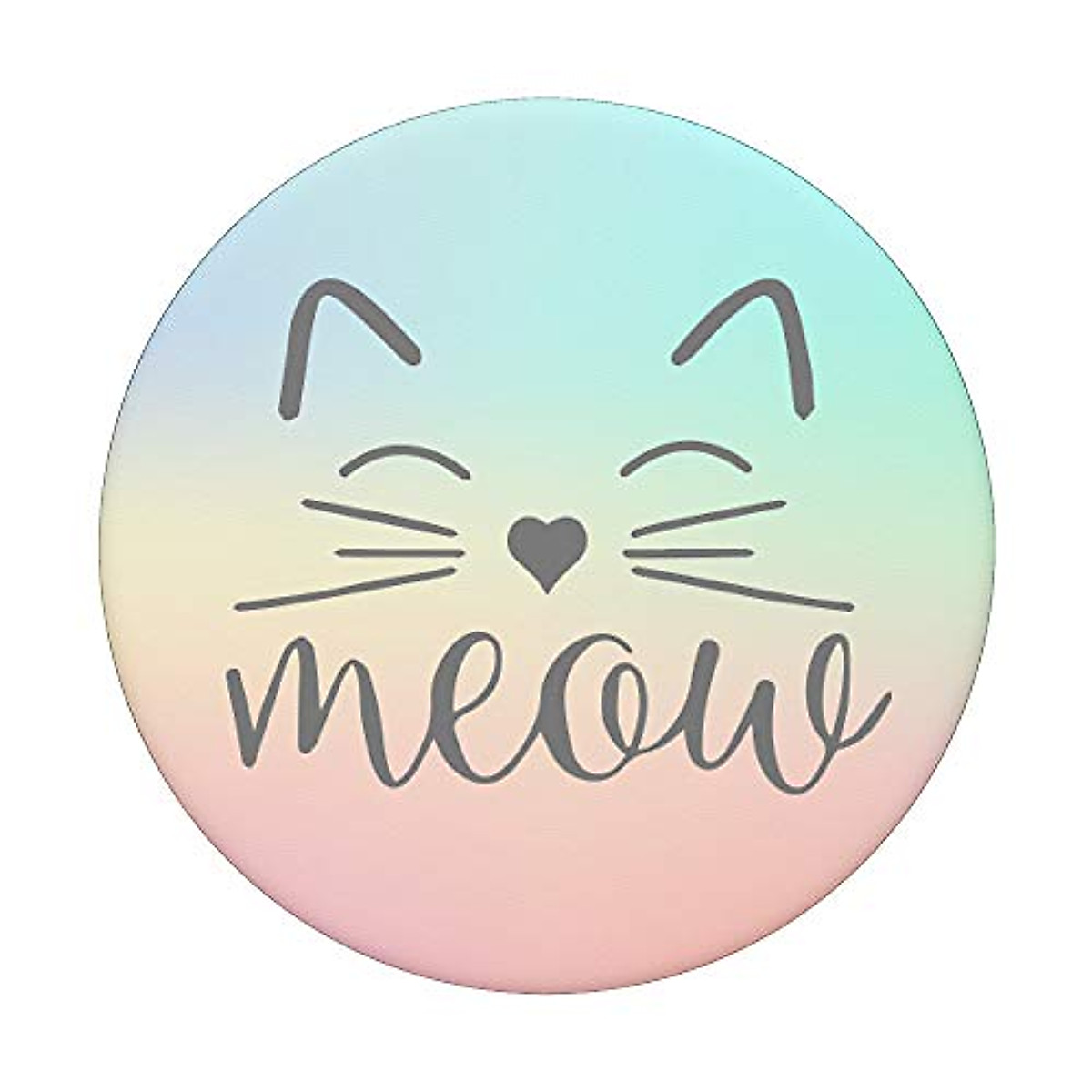 Meow Cute Cat Face Funny Costume Gadget for Cat Lovers PopSockets PopGrip: Swappable Grip for Phones & Tablets