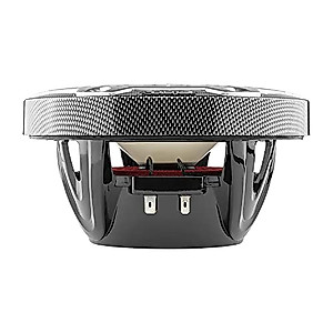 DS18 Hydro CF-65M - High End Carbon Fibre Coaxial Speaker Pair - 2-Way Marine Speaker w/Integrated RGB Lights - 375 Watt - 100% UV Stable - Water Resistant Speakers - 6.5 Inches