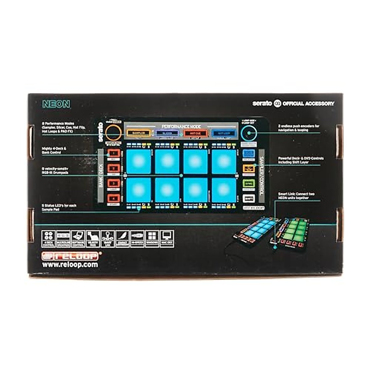 Reloop Neon USB Modular Performance Pad Controller