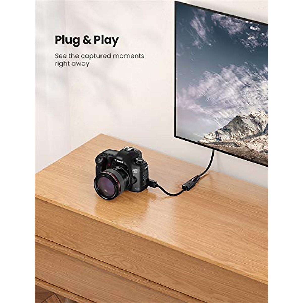 UGREEN Mini HDMI Adapter Mini HDMI to HDMI Female Cable 4K Compatible with Raspberry Pi Zero 2 W/W DSLR Camera Camcorder Graphics Video Card Laptop Pico Projector Tablet 8 Inch