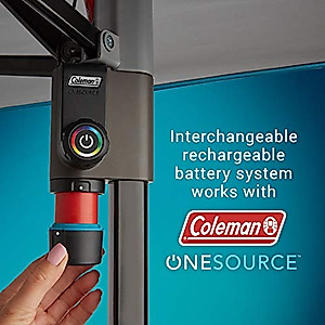 Coleman OneSource Rechargeable LED Lighted Canopy, 10 x 10ft Canopy Tent, Shade Canopy Great for Beach, Yard, Tailgates, & Parties