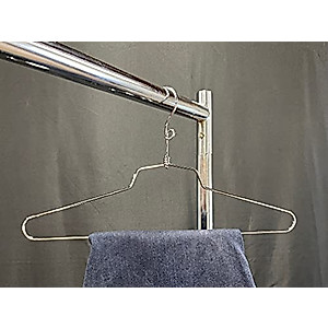 NAHANCO 18" Metal Shirt/Dress Hanger with Loop Hook, High Polished Chrome - 100/CTN.