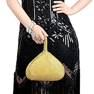 Evening Clutch Purses for Women Rhinestone Clutch Diamond Purse Bag 1920s Flapper Handbag Night Wedding Formal Crystal Purse