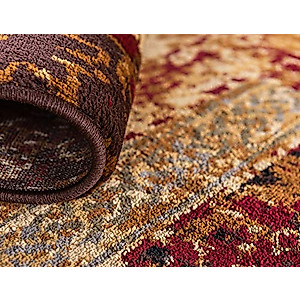 Unique Loom Barista Collection Area Rug - Arusha (7' 10" x 10' Rectangle, Beige/ Black)