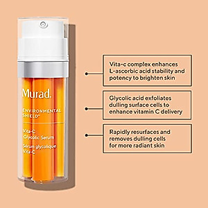 Murad Vita-C Glycolic Serum - Environmental Shield Skin Brightening Vitamin C Face Serum - Hyperpigmentation Treatment Backed by Science, 1 Fl Oz