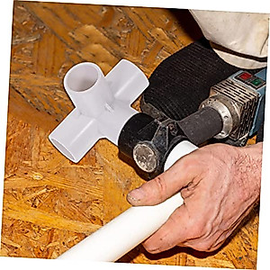 Happyyami 20 Pcs Water Pipe Elbow Clothes Rack with Shelf Carassosories Pvc Fittings Pvc Pipe 1/2 Inch Dress Hangers Elbow Fitting Tee Corner Fitting 4 Way Pvc Tee Pvc Pipe Connector Frame