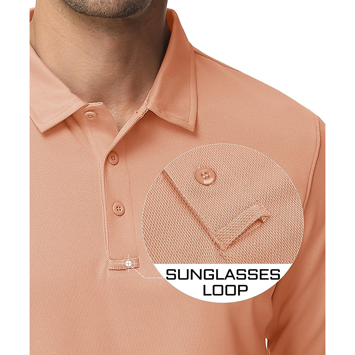 MAGCOMSEN Shirts for Men Long Sleeve Polo Shirts for Men Golf Shirts Dad Shirt Work Shirts Mens Casual Shirts Fishing Shirts for Men Apricot