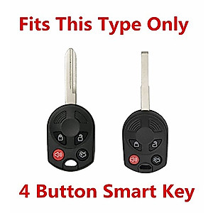 Rpkey Silicone Keyless Entry Remote Control Key Fob Cover Case protector Replacement Fit For Ford Lincoln Mercury OUCD6000022 164-R8046 164-R7040 CWTWB1U722 （Orange）