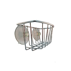 Neat-O Deluxe Chrome-Plated Steel Large Suction Cups Kitchen Sink Sponge Storage Organizer Holder