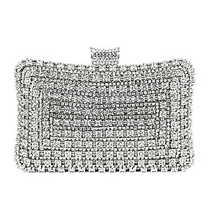 Naimo Womens Sparkly Rhinestone Clutch Purse Bling Crystal Evening Bag Handbag for Wedding Party Prom Bride