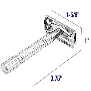 Old Fashion Double Edge Razor and 12 Stainless Razor Blade Ultimate Shaving Experience