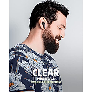 ausounds Wireless Earbuds, Bluetooth, Touch Control, Dual Mics, Workout Sweat Resistant(Black)