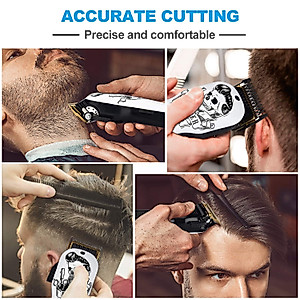 COSYONALL Hair Clippers Men, Beard Trimmer Professional Cordless Electric Shaver Machine 6000RPM Grooming Haircut Kit Ceramic Blade 2000mAh/1200mAh Rechargeable Battery for Adult Child Pet