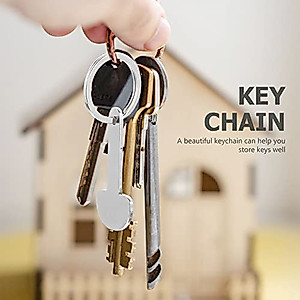 Tofficu 4pcs Trolley Tokens Key Ring Shopping Trolley Tokens Keychain Release Token Coin Keyring Small Aldi Quarter Holder Keychain for Grocery Shopping Cart