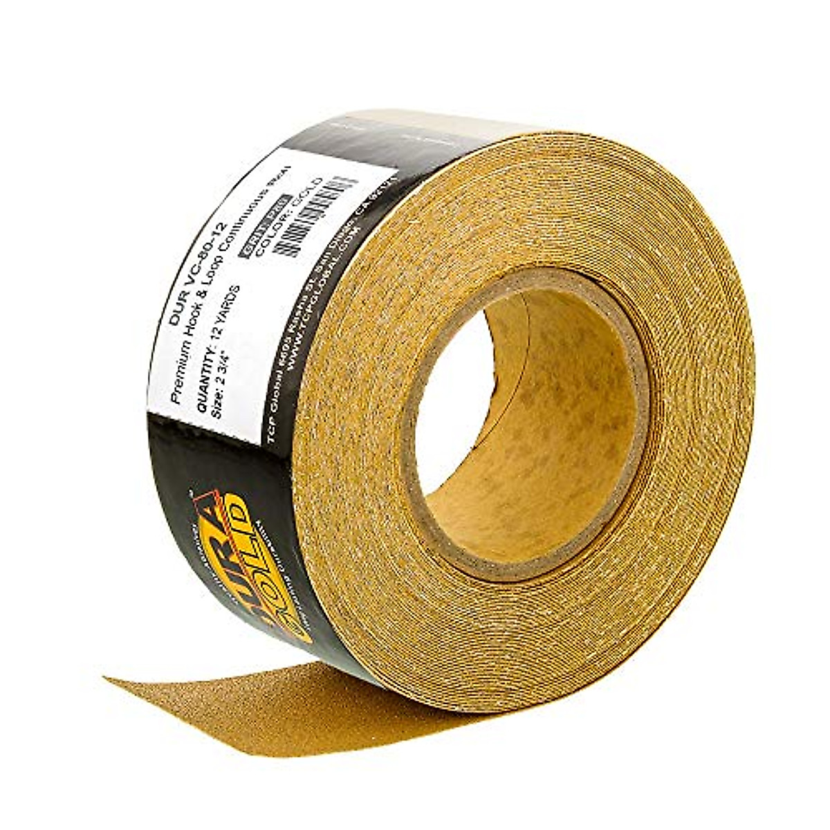 Dura-Gold Premium - 80 Grit Gold - Hook & Loop Backing Longboard Continuous Sandpaper Roll, 2-3/4" Wide, 12 Yards Long - For Automotive & Woodworking Air File Long Board Sanders, Hand Sanding Blocks