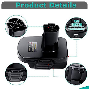DM18GL Battery Adapter for Milwaukee 18V and for DeWalt 18V Lithium Battery Convert to only for Craftsman 19.2 Volt Battery（Can't for 20V Battery