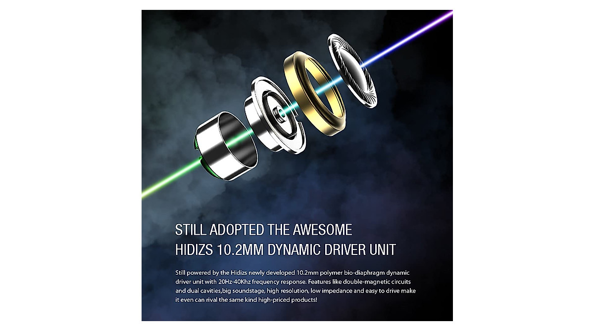 Hidizs MS1-Rainbow in-Ear Monitors Headphones, Hi Res IEMs Earphones ...