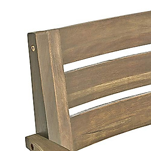 Christopher Knight Home 306673 Stanford Outdoor Dining Chairs | Acacia Wood | Gray Finish | Set of 2