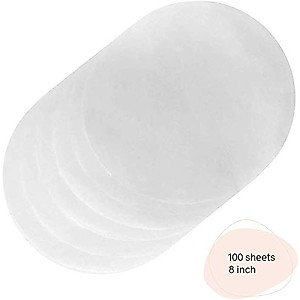 Kana Parchment Paper Baking Circles - 100 Pre-cut Rounds 8 inch_Ideal for Baking Cakes, Pastries & Cheesecakes - Suitable for tortilla Press