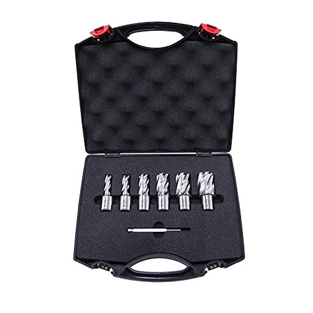 ACTOOL 6 PC 1/2" to 1-1/16" HSS ANNULAR Cutter Set 1" Cutting Depth with 3/4'' Weldon Shank