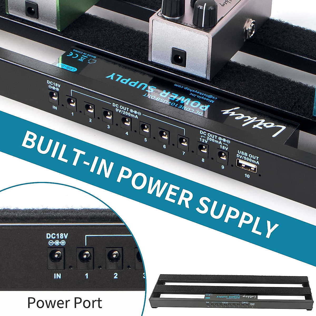 Analog Chorus Guitar Pedal, Lotkey Electric Effects Pedals Mini Single Type DC 9V True Bypass