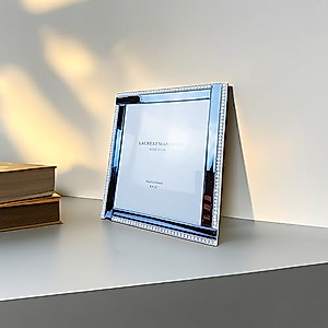 Laureat Marchier 4x6 6x8 8x10 Glass Picture Frames, Mirrored Photo Frames for Wall or Tabletop Décor (Natural Sea)