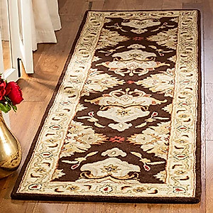 SAFAVIEH Heritage Collection 2' x 3' Black/Ivory HG817A Handmade Traditional Oriental Premium Wool Accent Rug