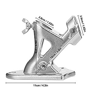 LOMETY Stainless Steel Heavy Duty Flag Pole Holder，Wall Mount House & Estate Flag Pole Bracket， Flag Pole mounting Bracket 2 Positions for 1“ Flag Pole (Silver)