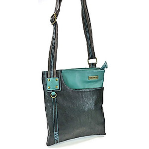 CHALA New Crossbody SWING Smart Phone Handbags Bag Vegan Leather (Teal- Fox)