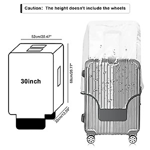GigabitBest Luggage Protector Covers Suitcase Cover Protector PVC Luggage Case (30''(26.77''H x 20.47''L x 12.59''W))