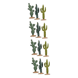 Abaodam 12 pcs Fake Cactus Decoration Simulated Cactus Ornament Artificial Plant car Decor Mini Faux Plants Indoor Artificial Succulents unpotted Artificial Cactus Figurines Cactus Crafts