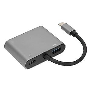 Shipenophy Type-C Hub Stable Operation 4-in-1 USB 3.0/3.1 Specifications Silver Durable Type‑C Adapter for PC Laptop Computer
