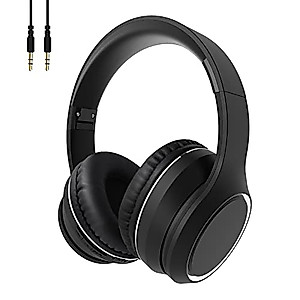 UOWGA Active Noise Cancelling Headphones, Wireless Over-Ear Bluetooth Headphones, Built-in Microphone, Fast Charge 30H Playtime Deep Bass, Memory Foam Ear Cups Foldable, for Work, Travel, Home Black