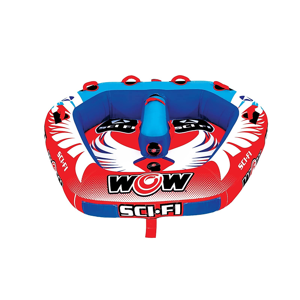 WOW Sports - SCI FI 2 Person Inflatable Towable Tube - Perfect for Kids & Adults - Secure Cockpit Seating