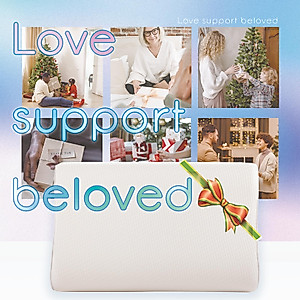 ZEO-SLEEP Memory Foam Pillow, Neck Contour Cervical Orthopedic Cooling Pillow for Sleeping Side Back Stomach Sleeper, Ergonomic Bed Pillow for Neck Pain - Ivory - Standard (2-Pack)