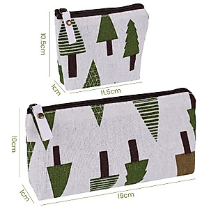 Koogel 10 Packs Canvas Zipper Pencil Bags, 5 Style Pencil Case Pouch Bag Small Cosmetic Makeup Bags Coin Purse Multifunctional Cosmetic Makeup Bag Small Pouches for Purse