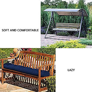 ZHOUZHOU Outdoor/Indoor Garden Patio Bench Cushion Chaise Lounge Chair Cushion Long Rectangle Thick Non-Slip Sun Lounger Chair Seat Pad for Lawn/Dining 61.0220.87inch,Black