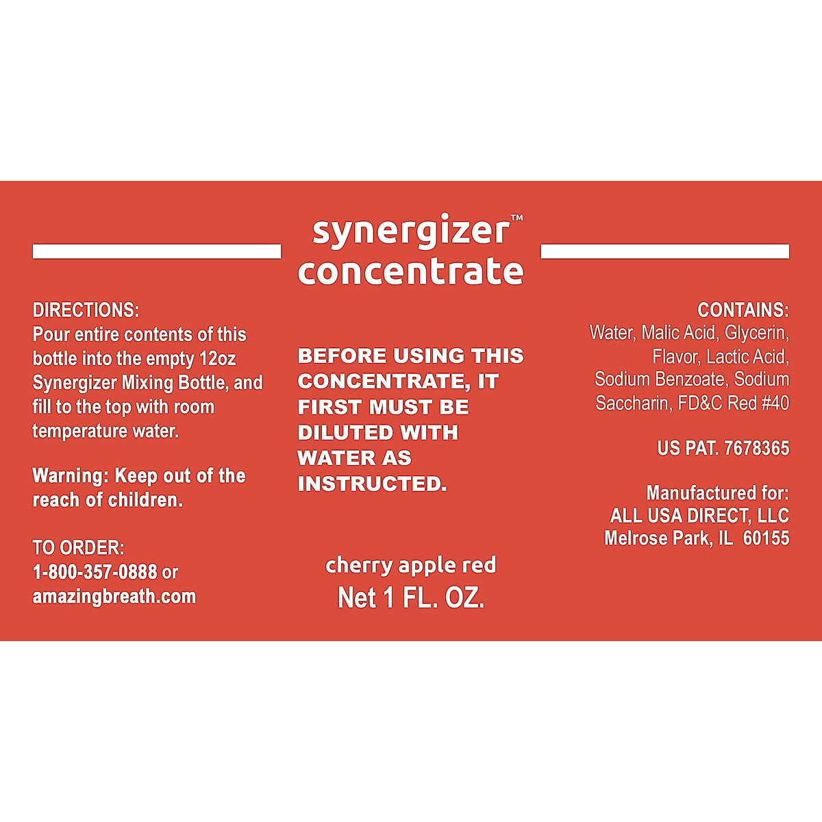 Amazing Breath Reorder Concentrates - 1 Month Supply - Cherry Apple Red (Formerly Red Apple)